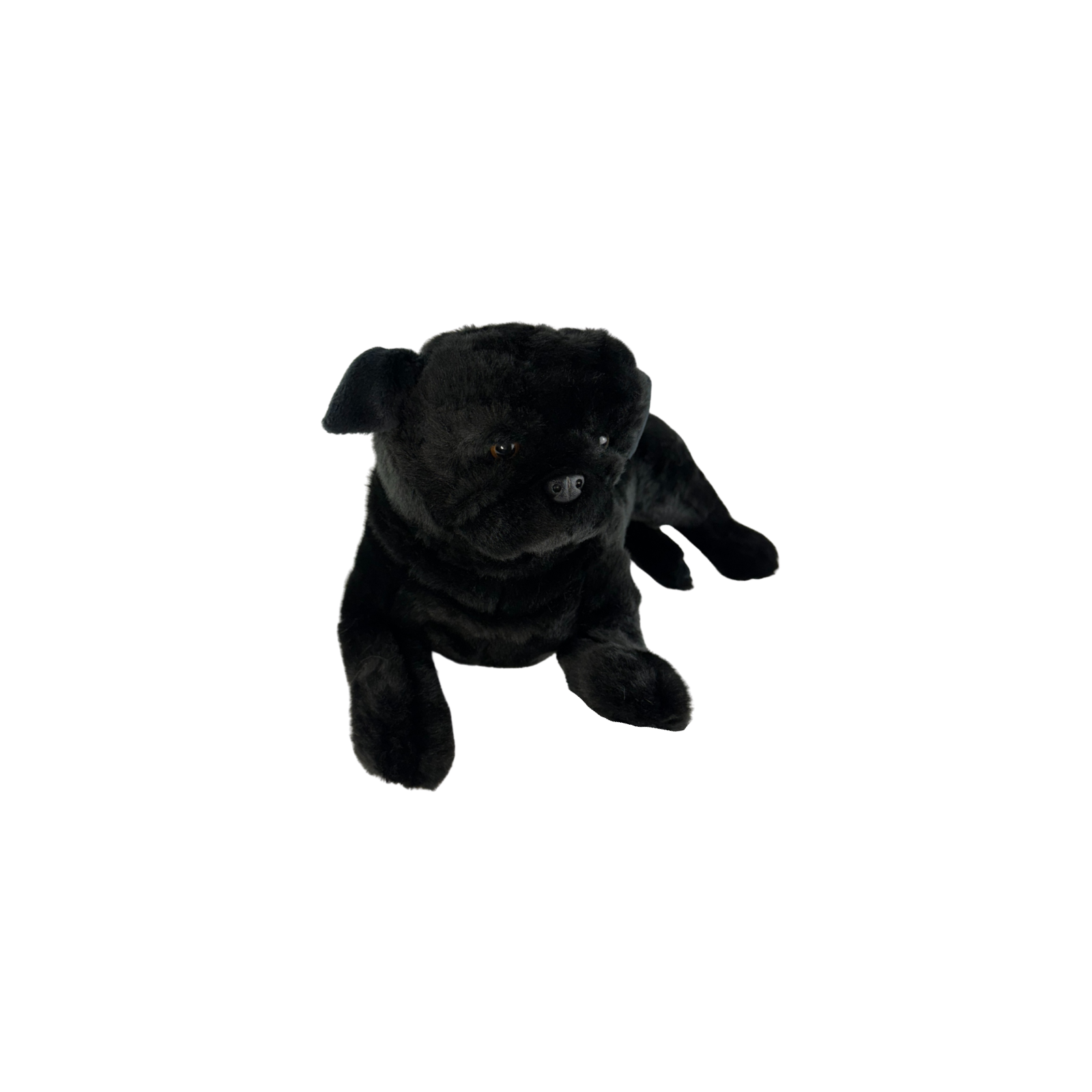 Bandit - Pug - 44cm lying (Black) – Lacey Lane Plushies
